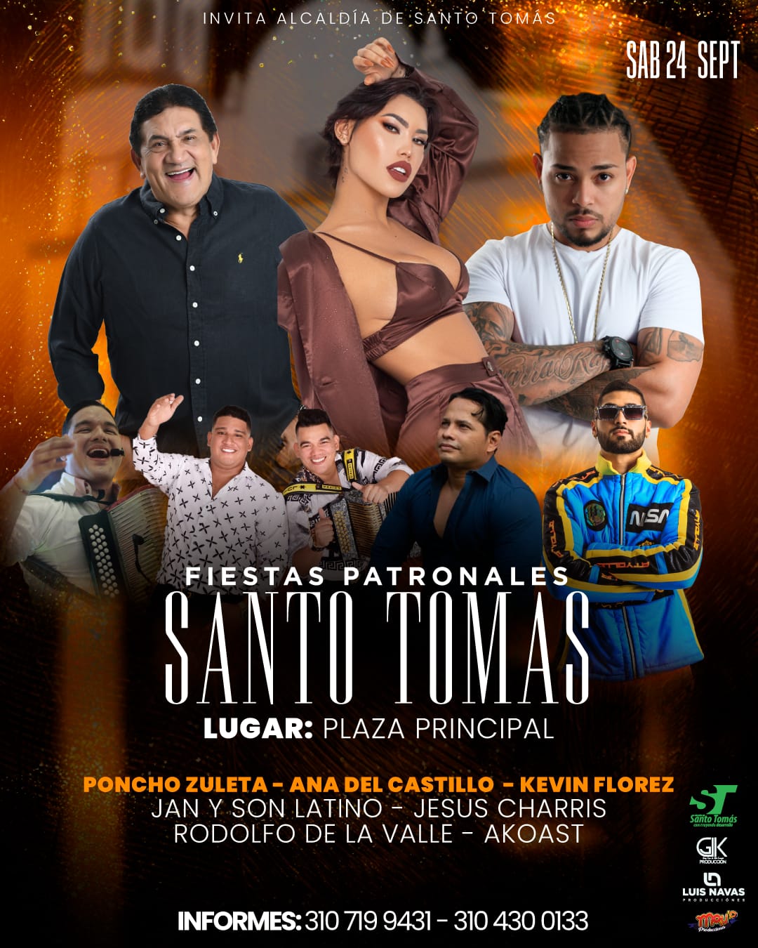 Siete grupos musicales este sábado en Plaza Principal de Santo Tomás ...