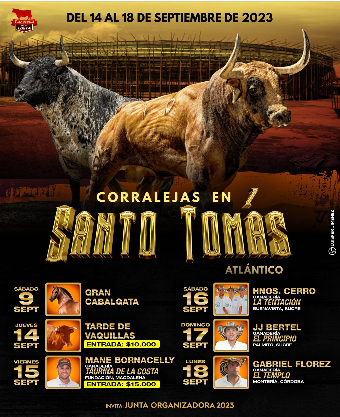 Todo preparado para las corralejas en Santo Tomás del 9 al 18 de ...